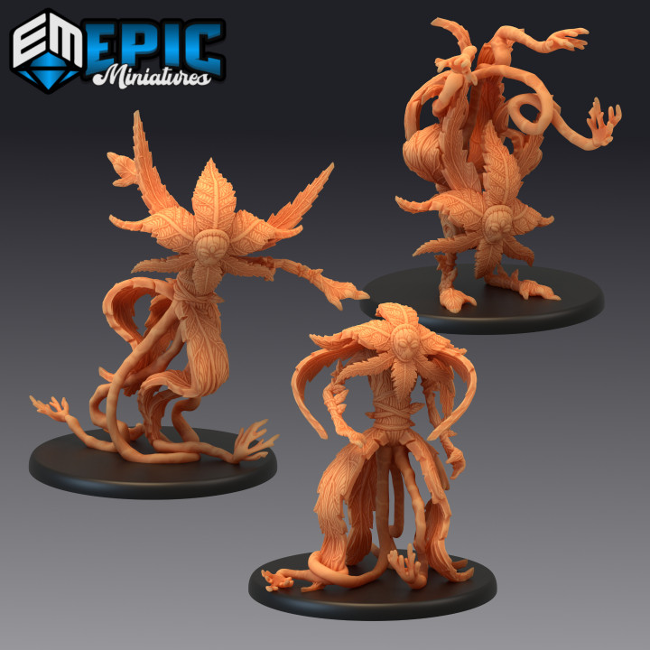 3D Printable Plant Golem Set / Ancient Jungle Guard / Giant Forest ...