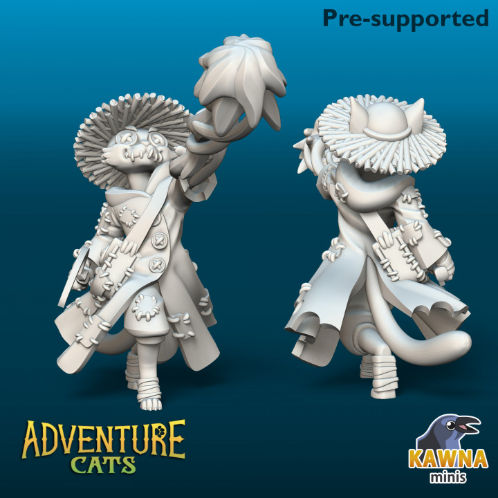 3D Printable Patchwork Warlock Cat by Kawna Minis