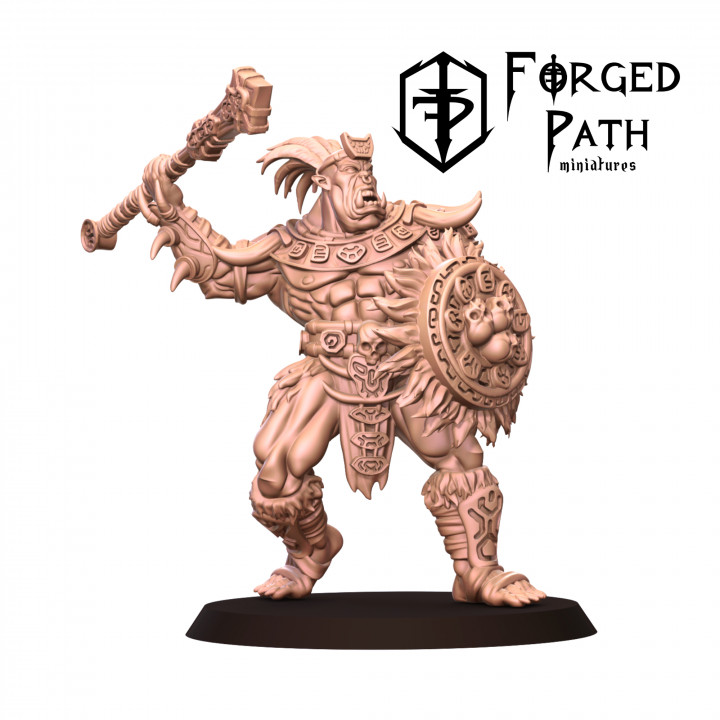 3D Printable Jungle Orcs Spear and Shield Weapons by Forged Path Miniatures