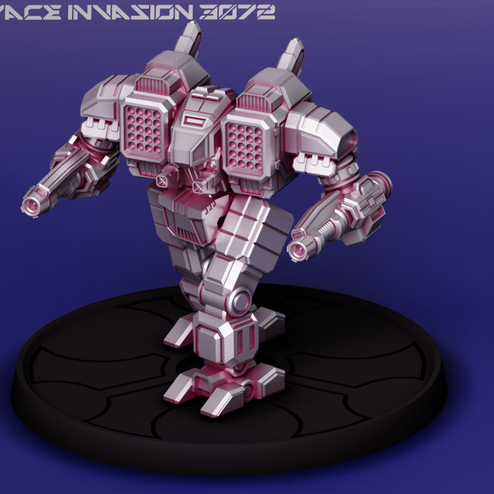 3D Printable LIC - Rex assault Mech by The Lelanian Industrial Complex