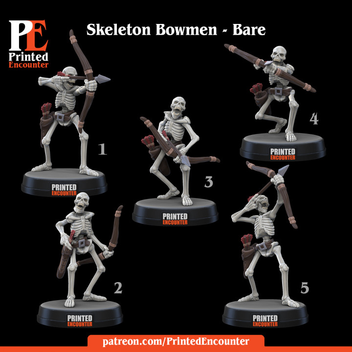 3D Printable Skeleton Bowmen / Archers / Minions (pre-supported) by ...