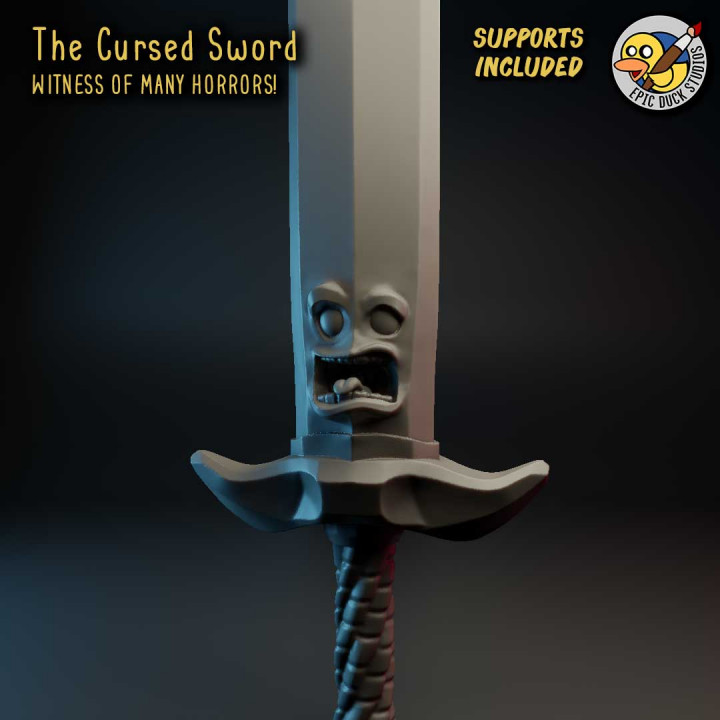 3D Printable The Screaming Sword - Cursed Item - Relic - Magic Item by ...