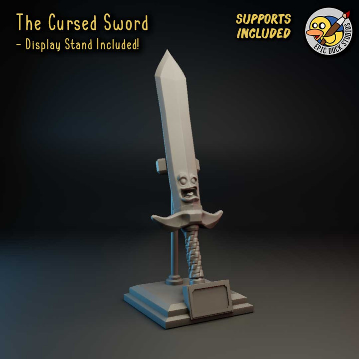 3D Printable The Screaming Sword - Cursed Item - Relic - Magic Item by ...