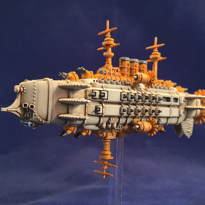3D Printable SKYKING class 1st Rate Ship-of-the-Wall for Skyships by Miniature Martin