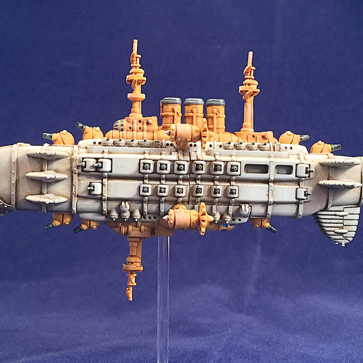 3D Printable SKYKING class 1st Rate Ship-of-the-Wall for Skyships by Miniature Martin
