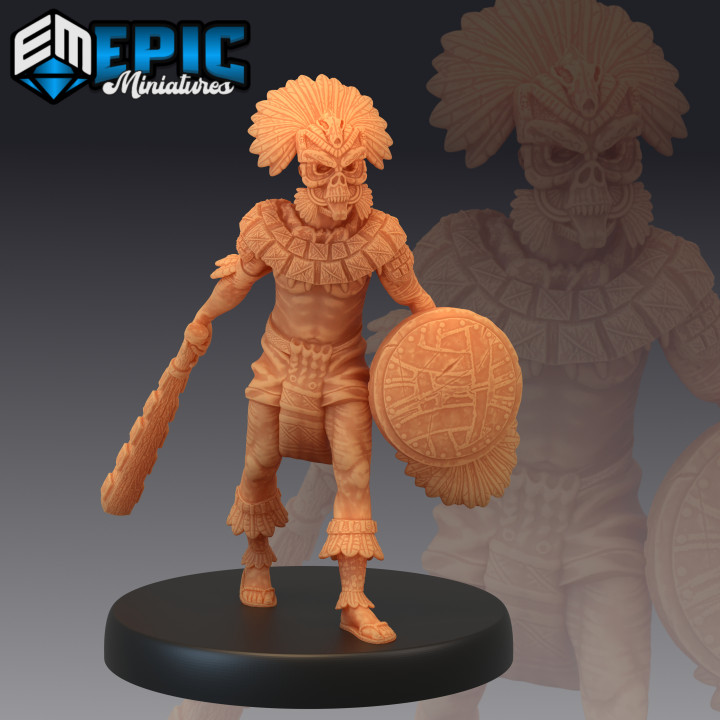 3D Printable Jungle Tribe Macuahuitl / Aztec Fighter / Ancient Forest ...