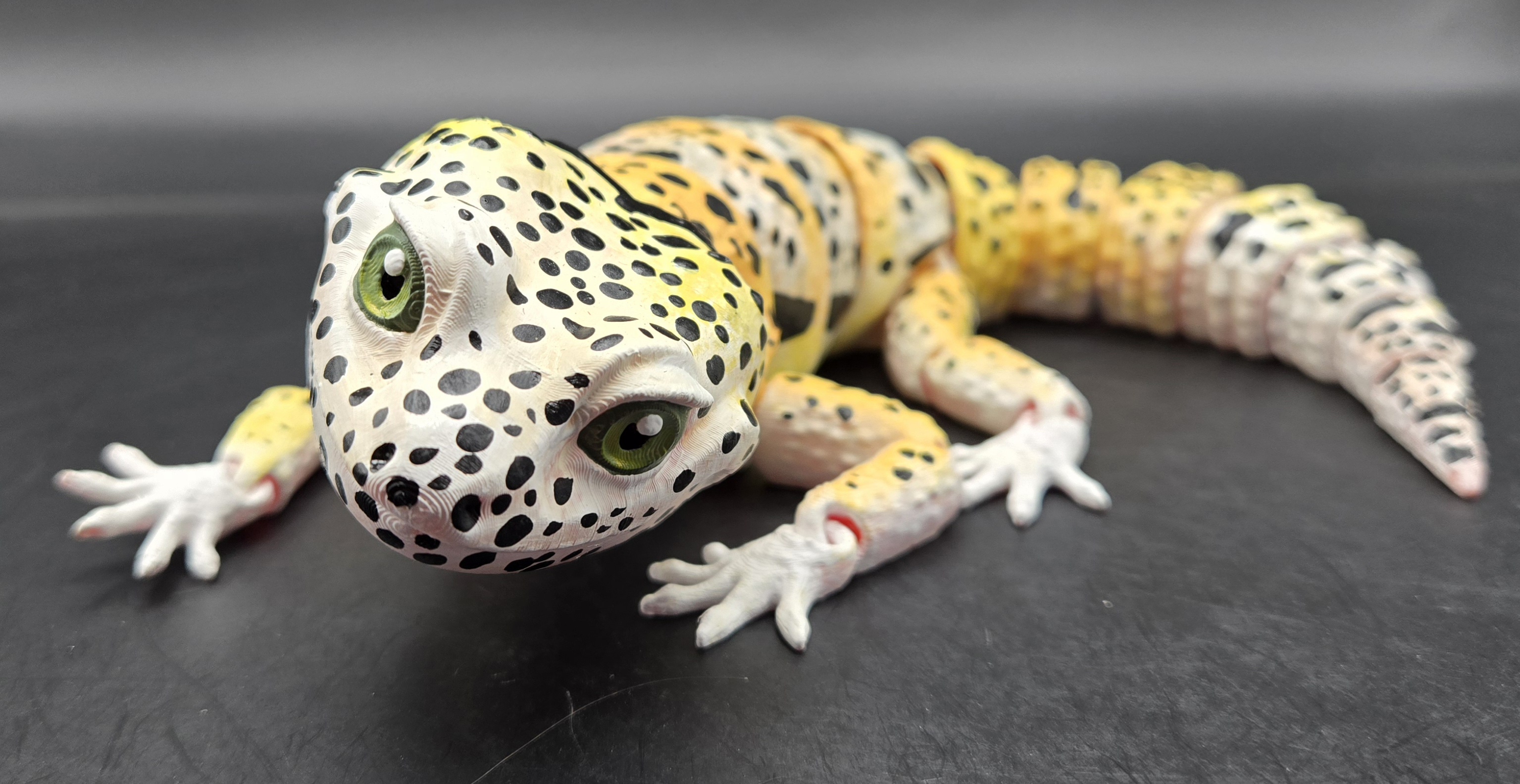 3D Printable Leopard Gecko Articulated Toy, Print-In-Place Body, Snap ...