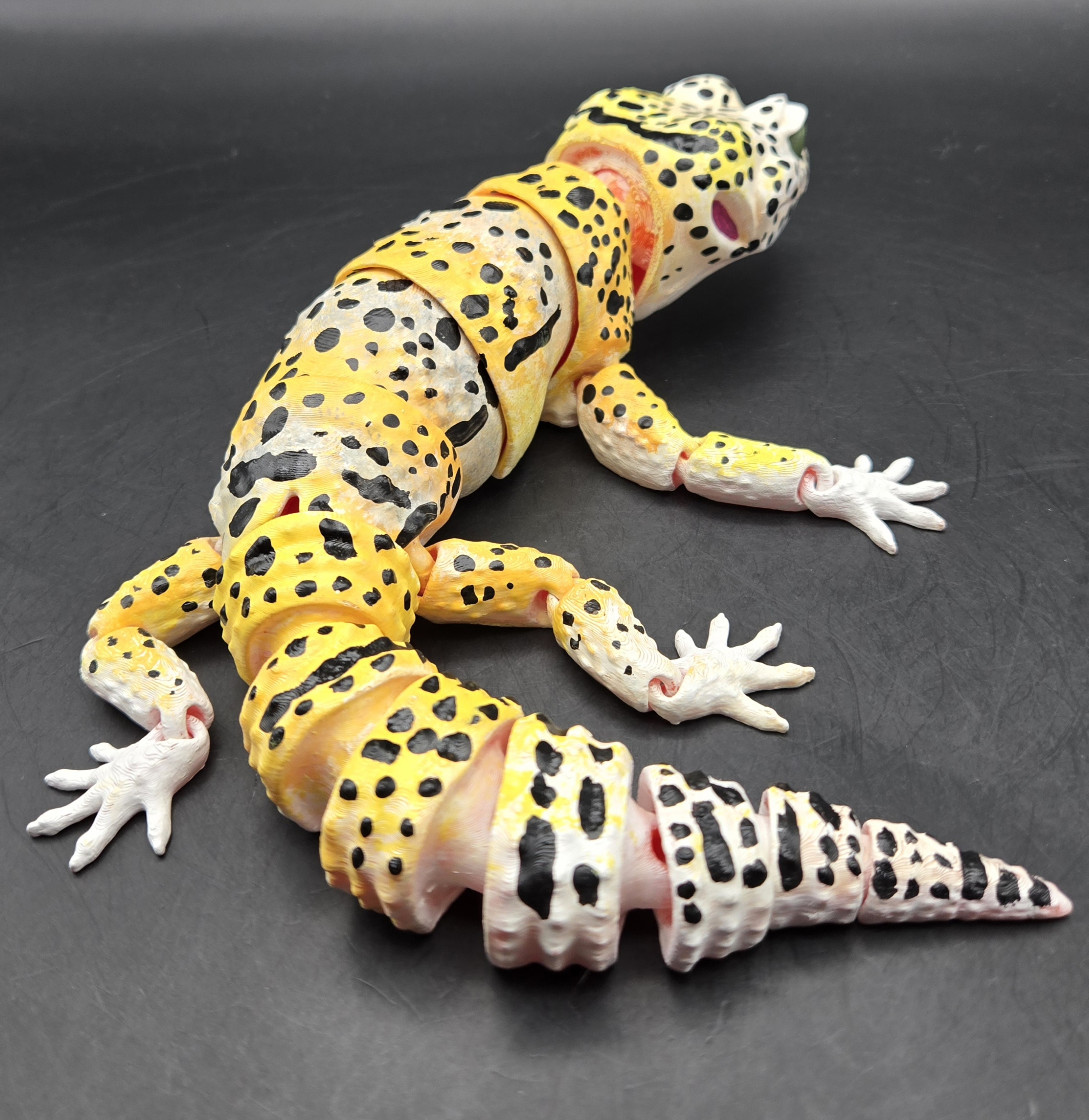 3D Printable Leopard Gecko Articulated Toy, Print-In-Place Body, Snap ...