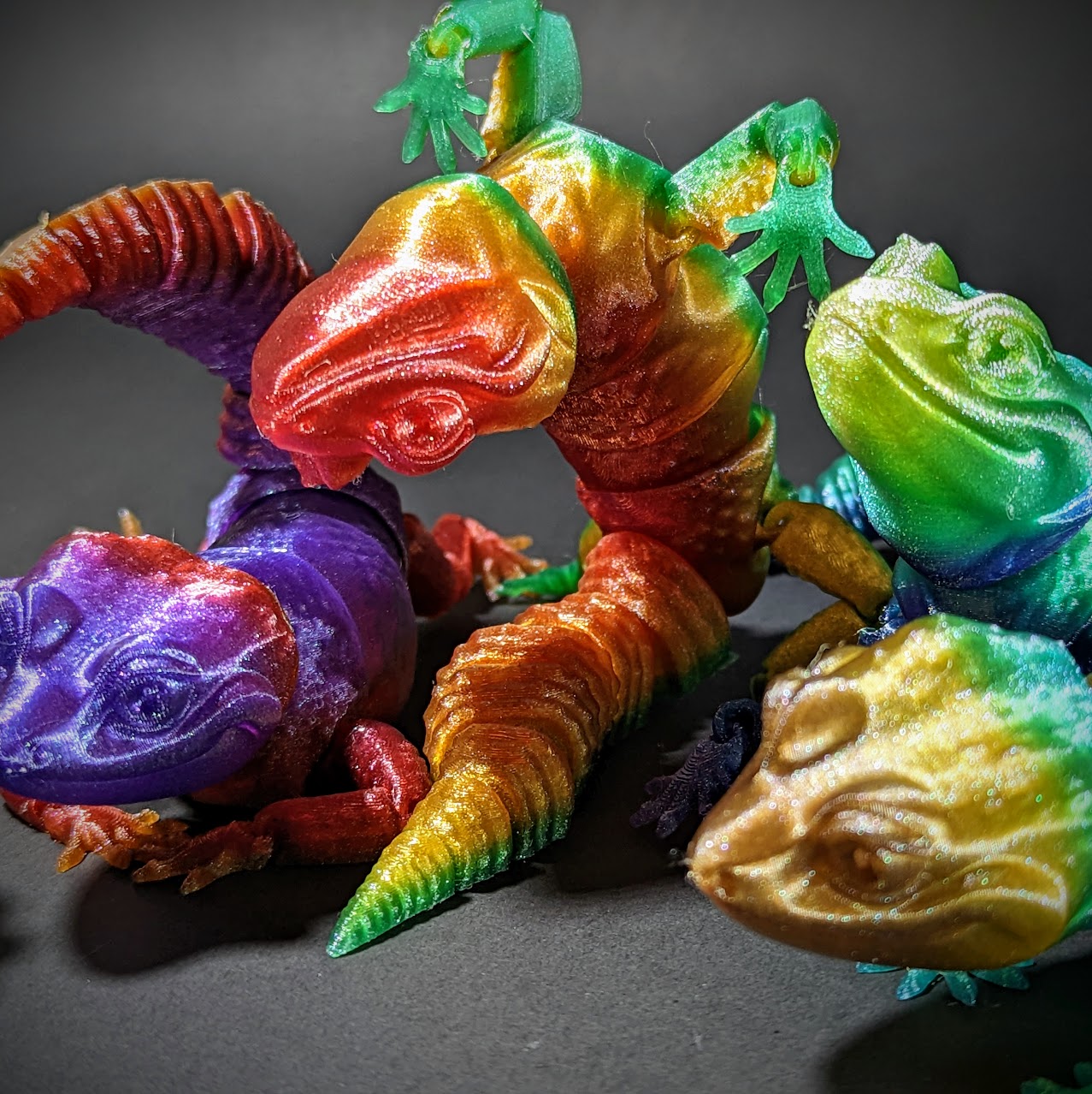 3D Printable Leopard Gecko Articulated Toy, Print-In-Place Body, Snap ...