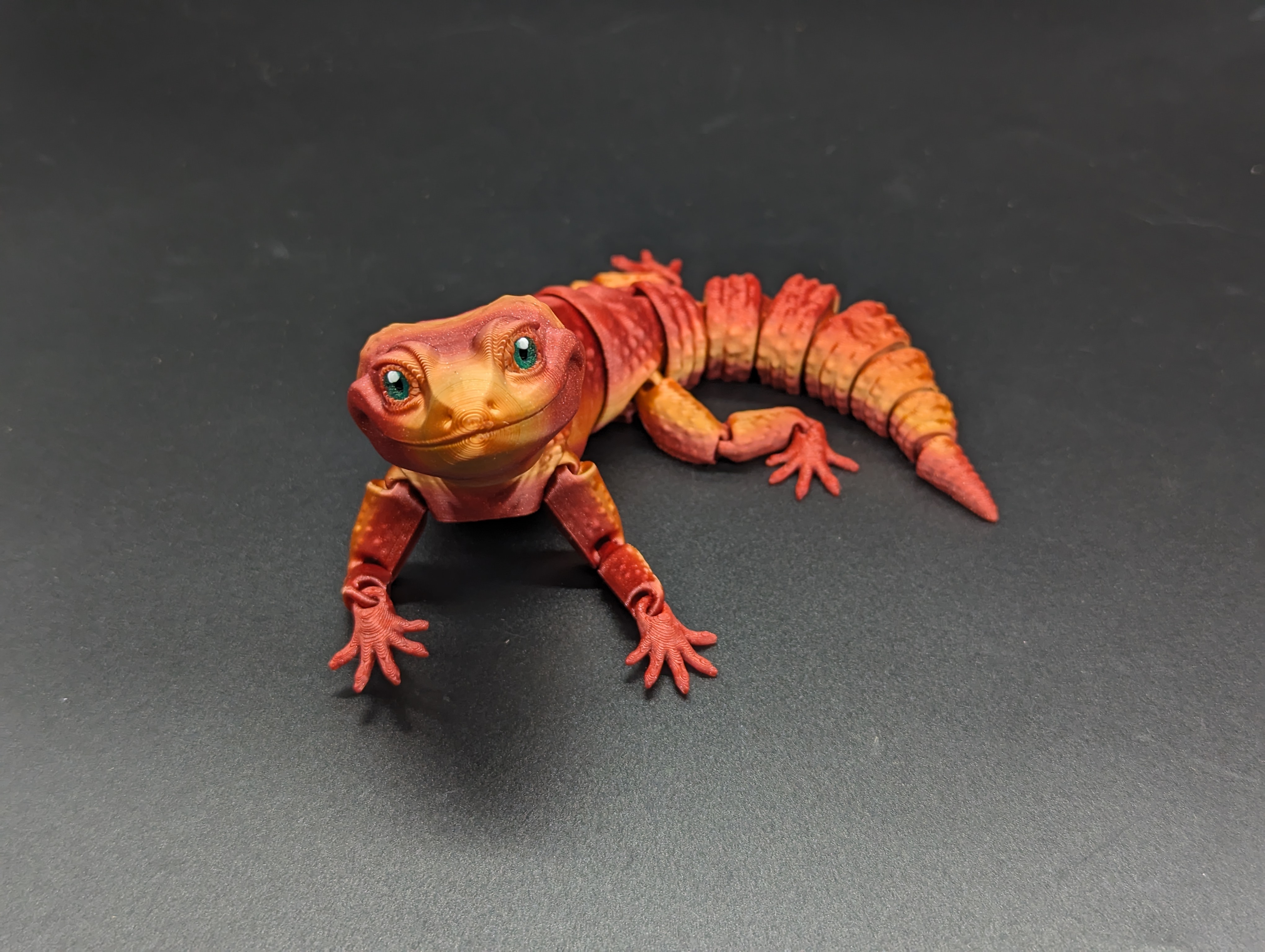 3D Printable Leopard Gecko Articulated Toy, Print-In-Place Body, Snap ...