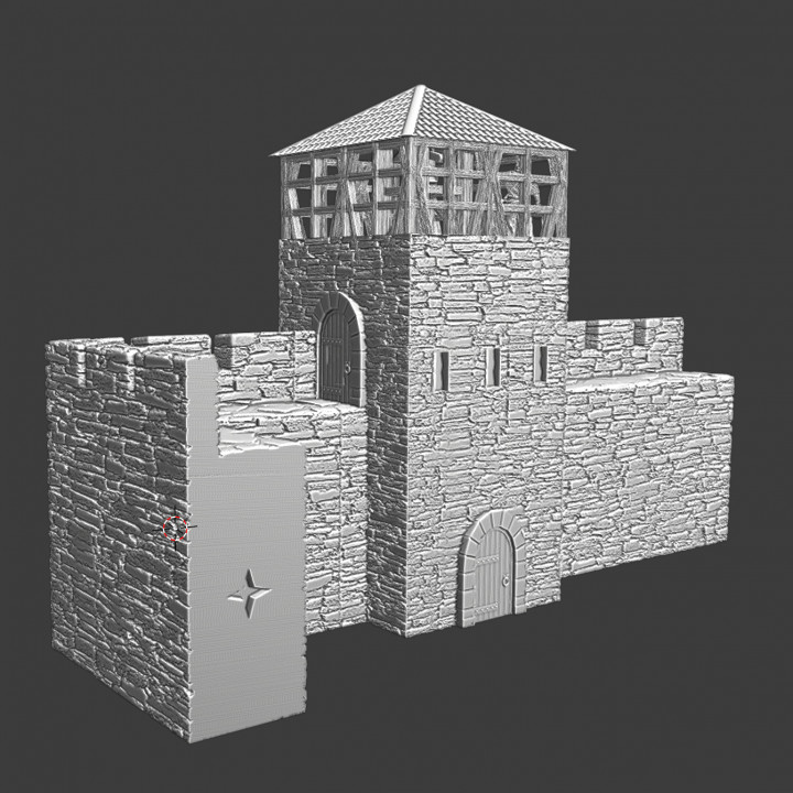 3D Printable Medieval bell tower, Modular Castle System by Northern ...