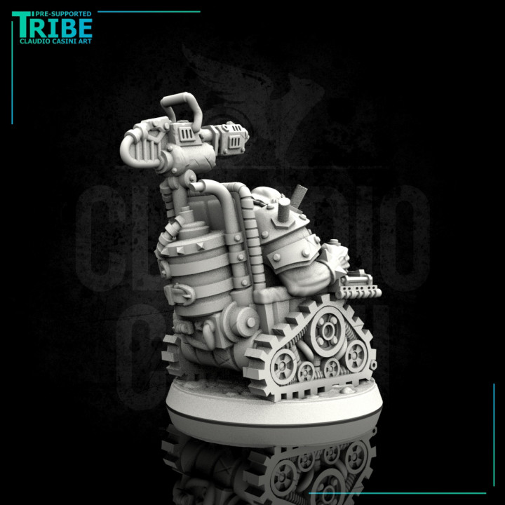 3D Printable (0101) Male post-apocalyptic sci-fi leader with wheelchair ...