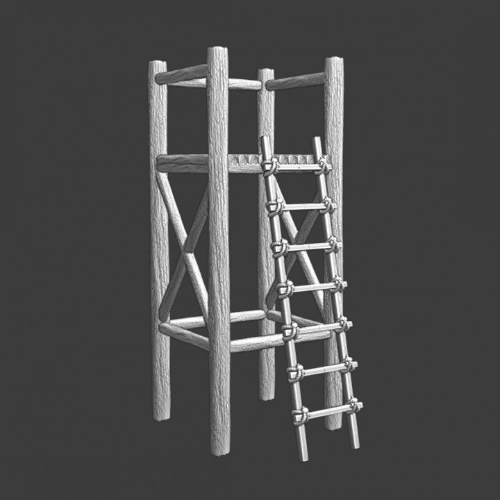 3D Printable Medieval simple guard tower by Northern Crusades Miniatures