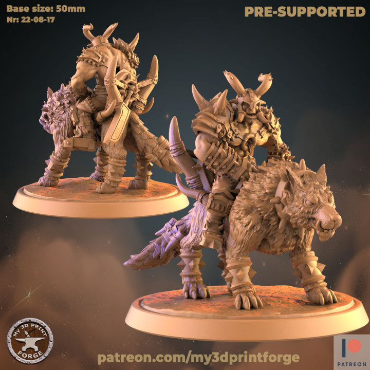 3D Printable MagHar Orc Wolf Rider by My3DPrintForge