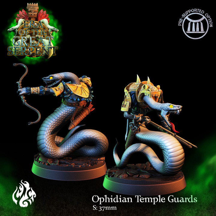 3D Printable Ophidian Temple Guards by Crippled God Foundry