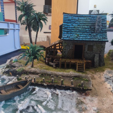 3D Printable Ancrabourg - FIshmonger's Workshop by 3Dlayeredscenery