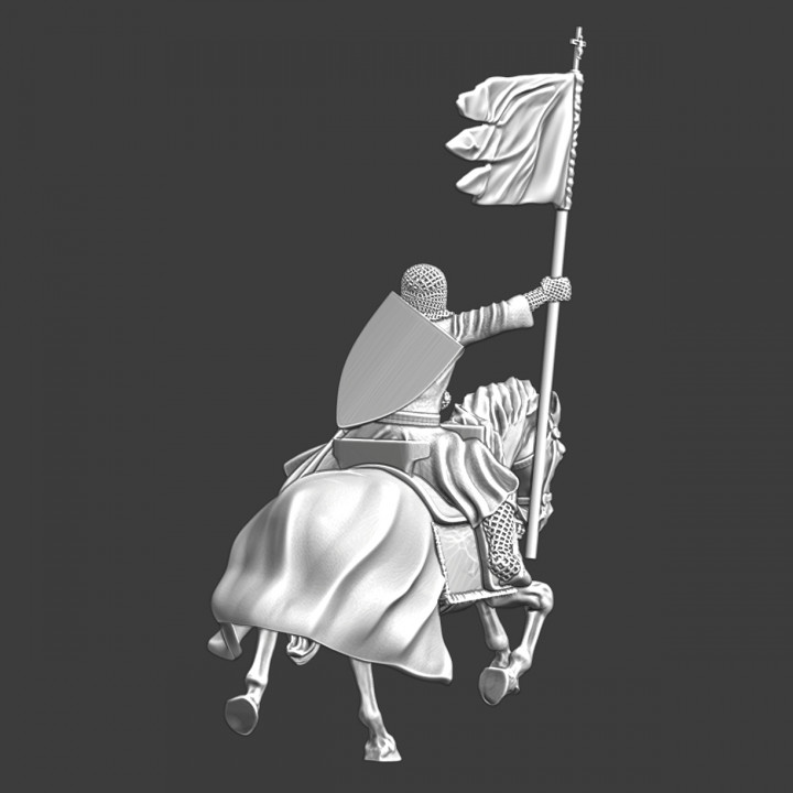 3D Printable Medieval Banner Knight charging by Northern Crusades ...