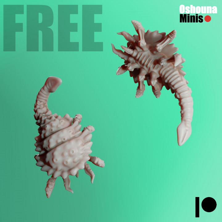 3D Printable alien small worms by Oshounaminis
