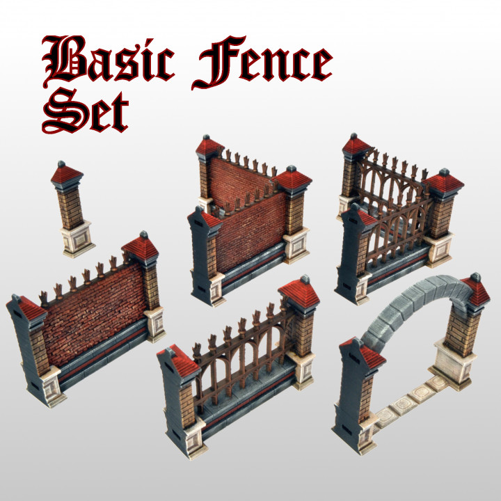 3D Printable Basic Fence Set by Dani Amengual