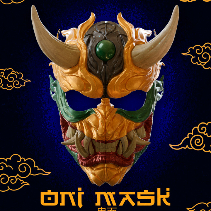 3D Printable Oni Mask by Stlflix
