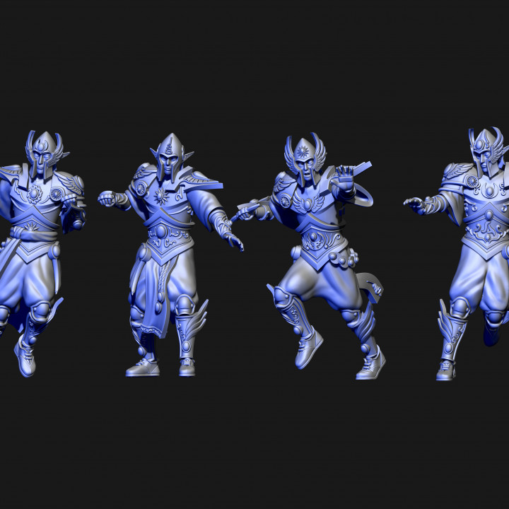 3D Printable High elf fantasy football team (elves) by HoloMiniatures