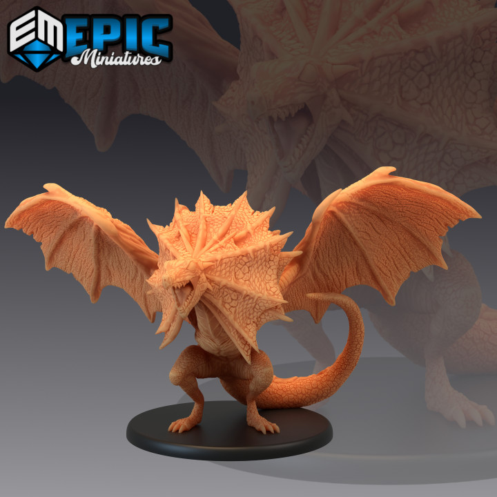 3D Printable Tropical Wyvern Angry / Bulky Dragon / Fire Drake ...