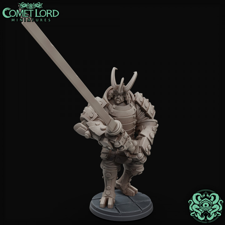 3D Printable Kurogane, Juggernaut Forgeborn by Comet Lord Miniatures