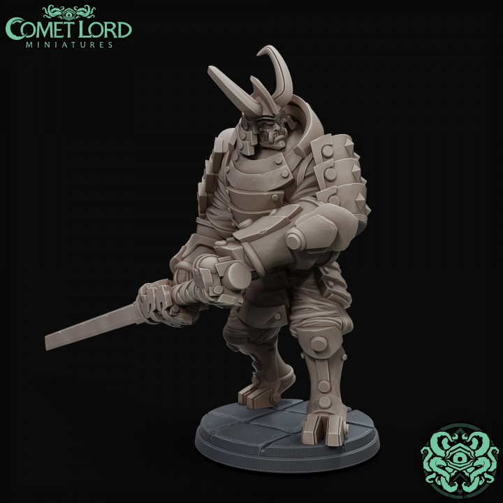 3D Printable Kurogane, Juggernaut Forgeborn by Comet Lord Miniatures