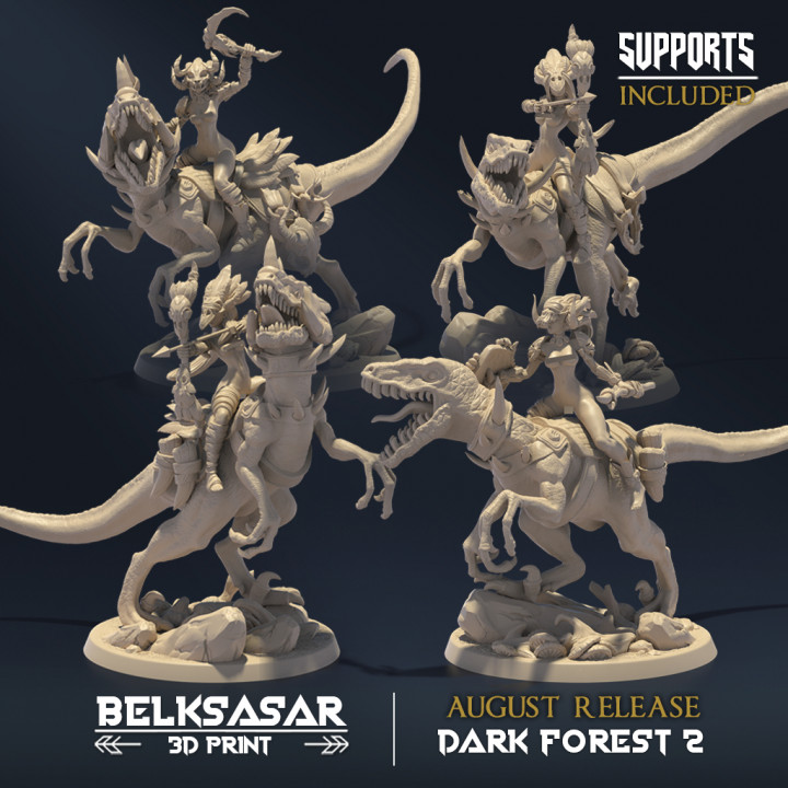 3D Printable Doomrider Huntress Set x4 Variant 2 by Belksasar