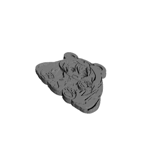 3D Printable bas-relief-gem-anime-girl-bearz-bois by Bonnet Sebastien