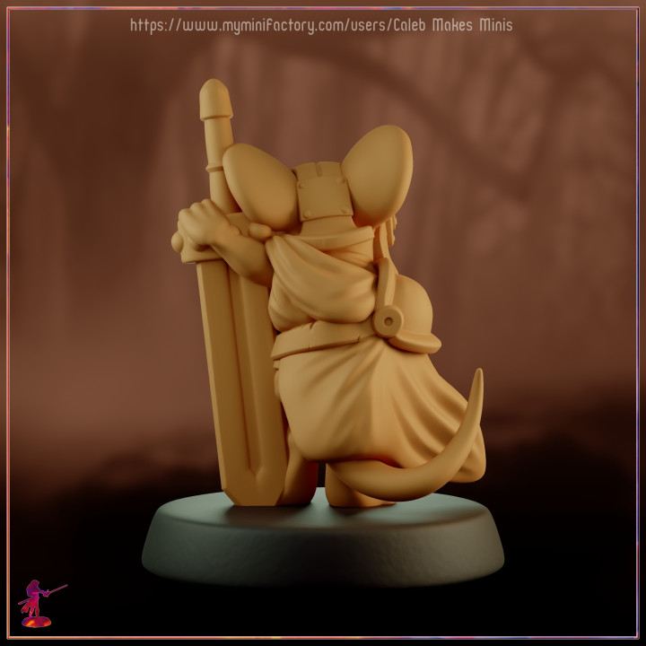 3D Printable "Chevalier" the Sentinel [PRE-SUPPORTED] | Mousefolk ...