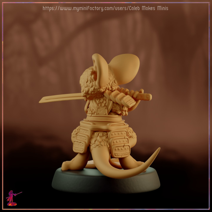 3D Printable "Chō" the Ronin [PRE-SUPPORTED] | Mousefolk Series by ...