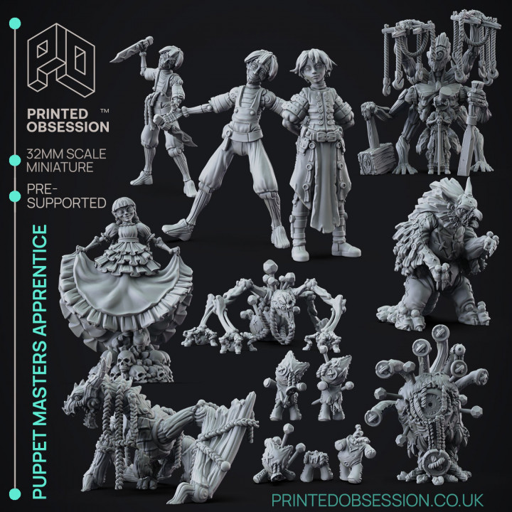 3D Printable Puppet Masters Apprentice - 15 Model Set - PRESUPPORTED ...
