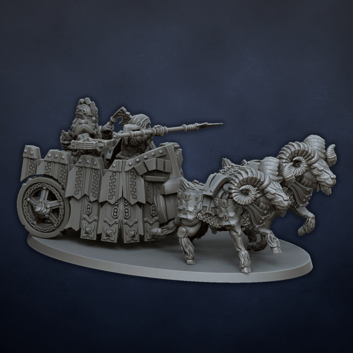 3D Printable Ram Chariot by Dragon's Lake Miniaturas