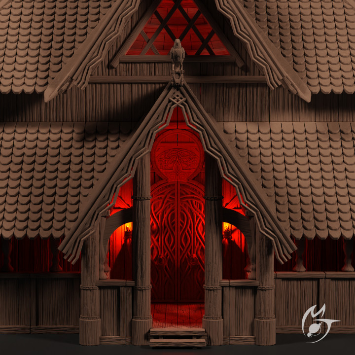 3D Printable Viking Temple - Stave Church - Modular OpenLOCK Terrain ...