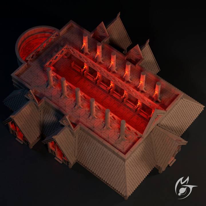 3D Printable Viking Temple - Stave Church - Modular OpenLOCK Terrain ...