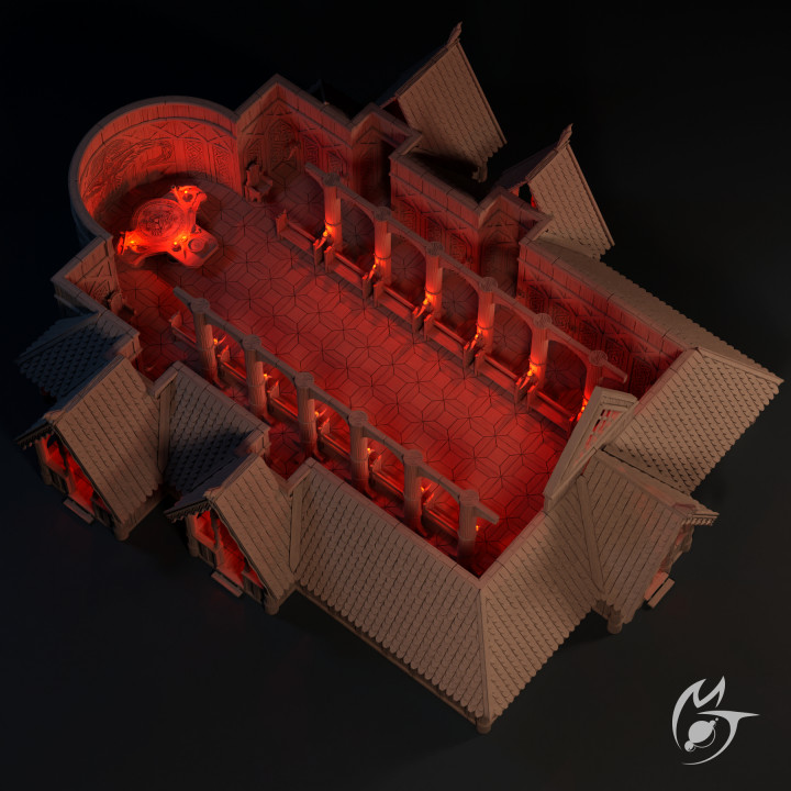 3D Printable Viking Temple - Stave Church - Modular OpenLOCK Terrain ...