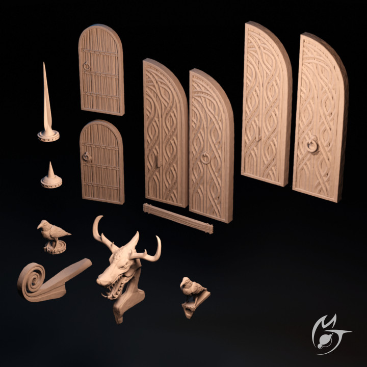 3D Printable Viking Temple - Stave Church - Modular OpenLOCK Terrain ...