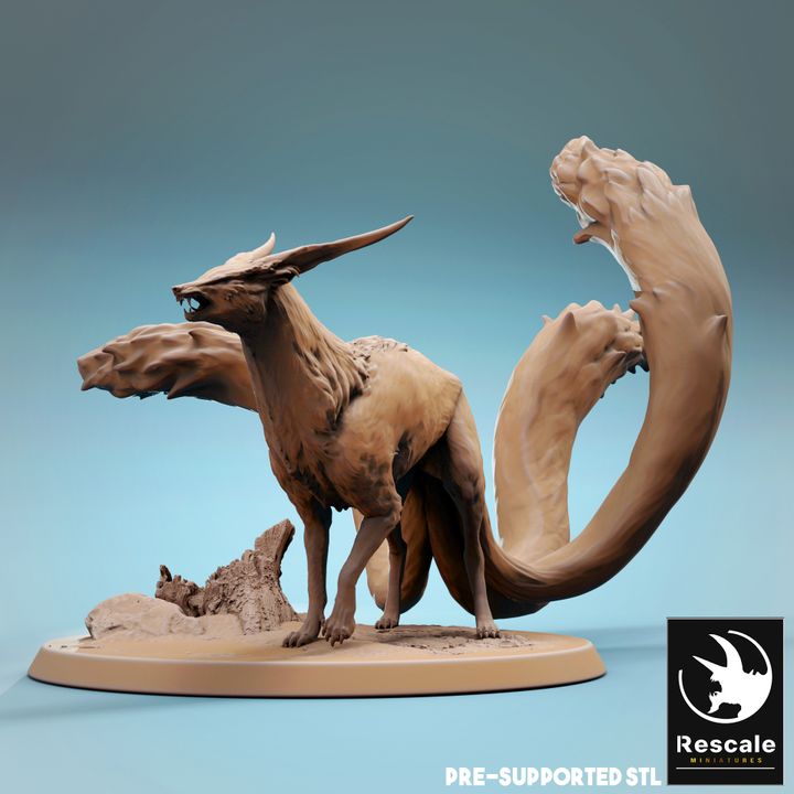 3D Printable Kitsune by Rescale Miniatures