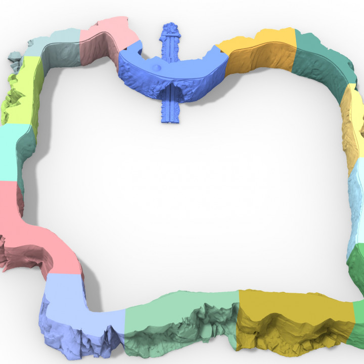 3D Printable Giant 2 foot+ Plateau and Mountains by GameScape3D