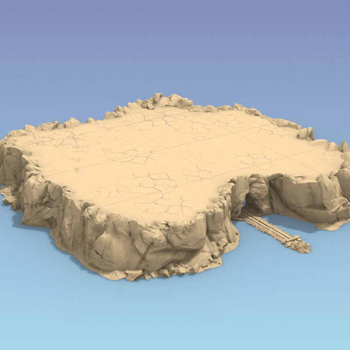 3D Printable Giant 2 foot+ Plateau and Mountains by GameScape3D