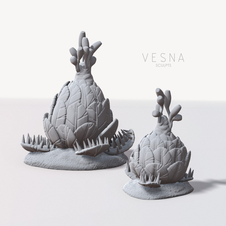3D Printable ALIEN CARNIVOROUS PLANTS by VESNA SCULPTS