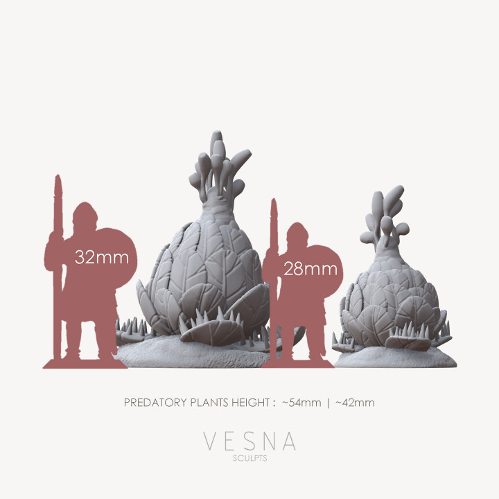 3D Printable ALIEN CARNIVOROUS PLANTS by VESNA SCULPTS