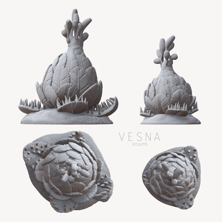 3D Printable ALIEN CARNIVOROUS PLANTS by VESNA SCULPTS