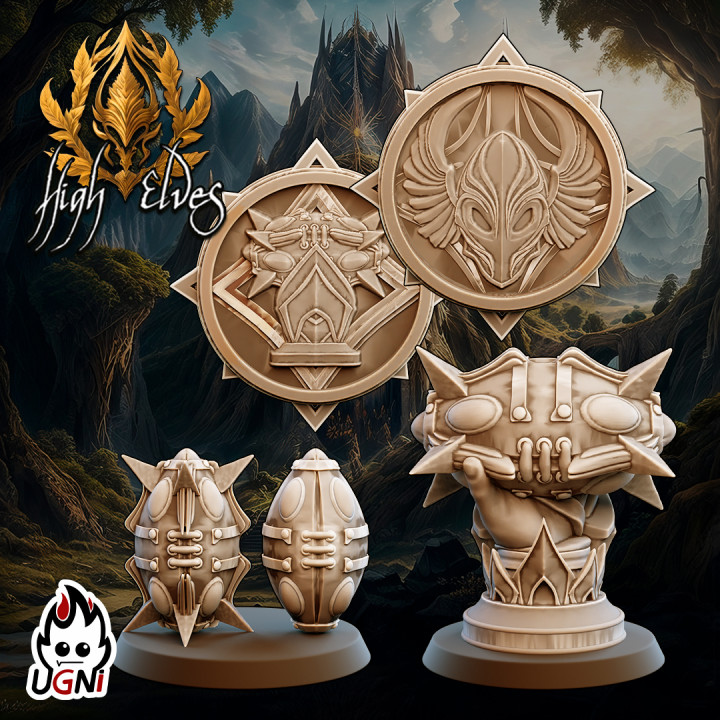 3D Printable Team tokens and balls for High Elves - Fantasy Football by ...
