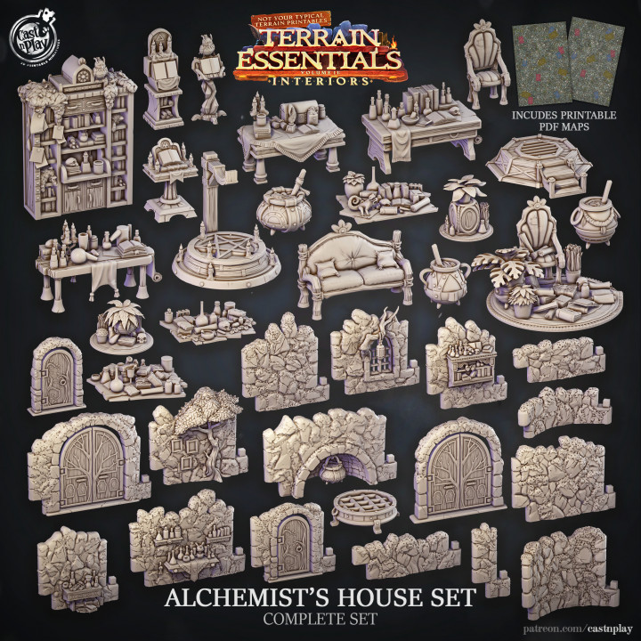 3D Printable Alchemist's House (Pre-Supported) - Terrain by Cast n Play