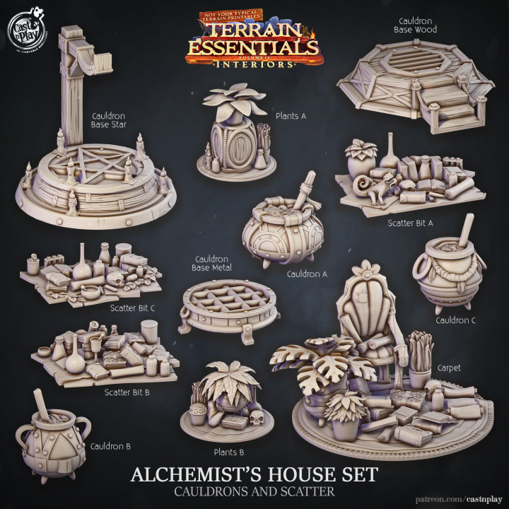 3D Printable Alchemist's House (Pre-Supported) - Terrain by Cast n Play