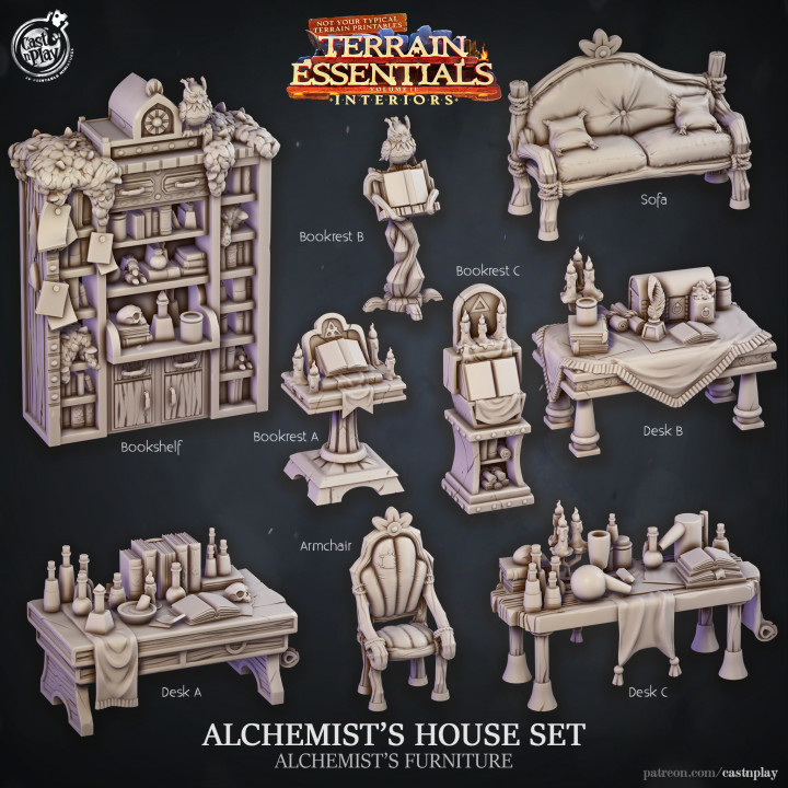 3D Printable Alchemist's House (Pre-Supported) - Terrain by Cast n Play
