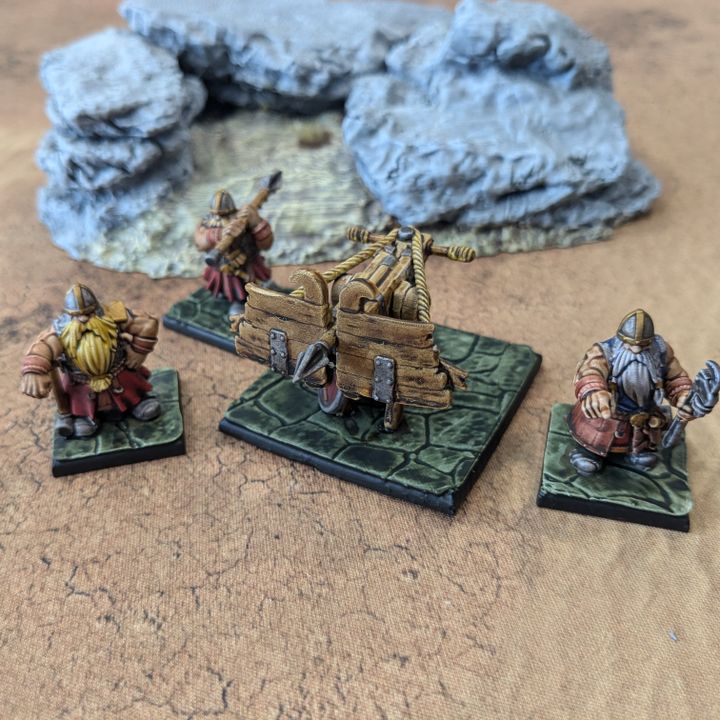 3D Print of Dwarf Old Siege Engines - Highlands Miniatures by ...
