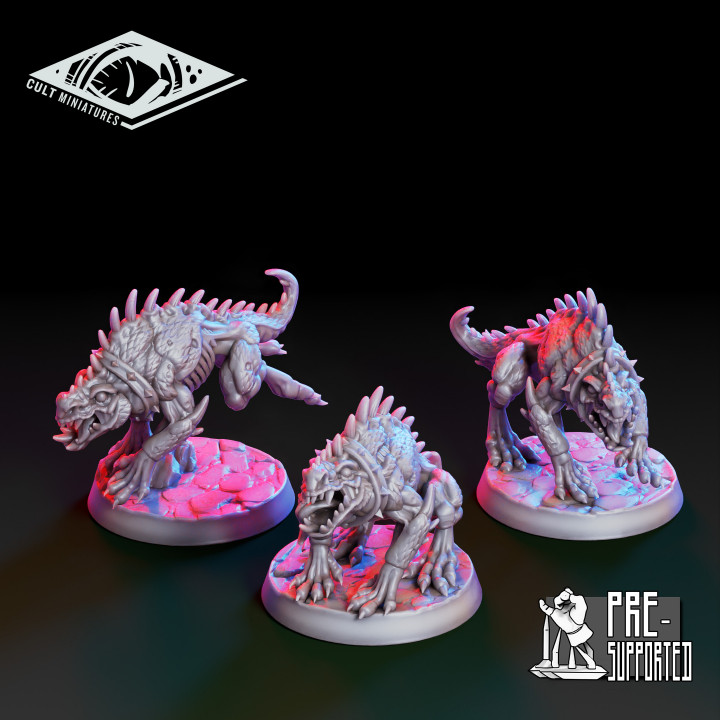 3D Printable Undead Drakes Pack by Cult Miniatures